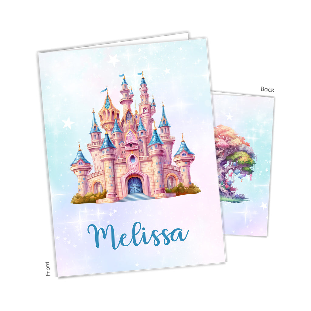 Castle 2-Pocket Folder Personalized Back to School Supplies Girl Boy ...