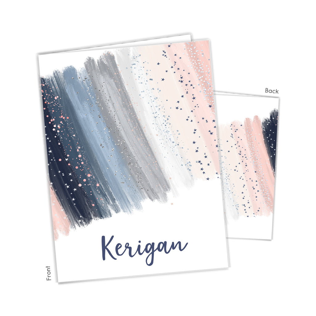 Pastel Abstract 2-Pocket Folder Personalized Back to School Supplies ...