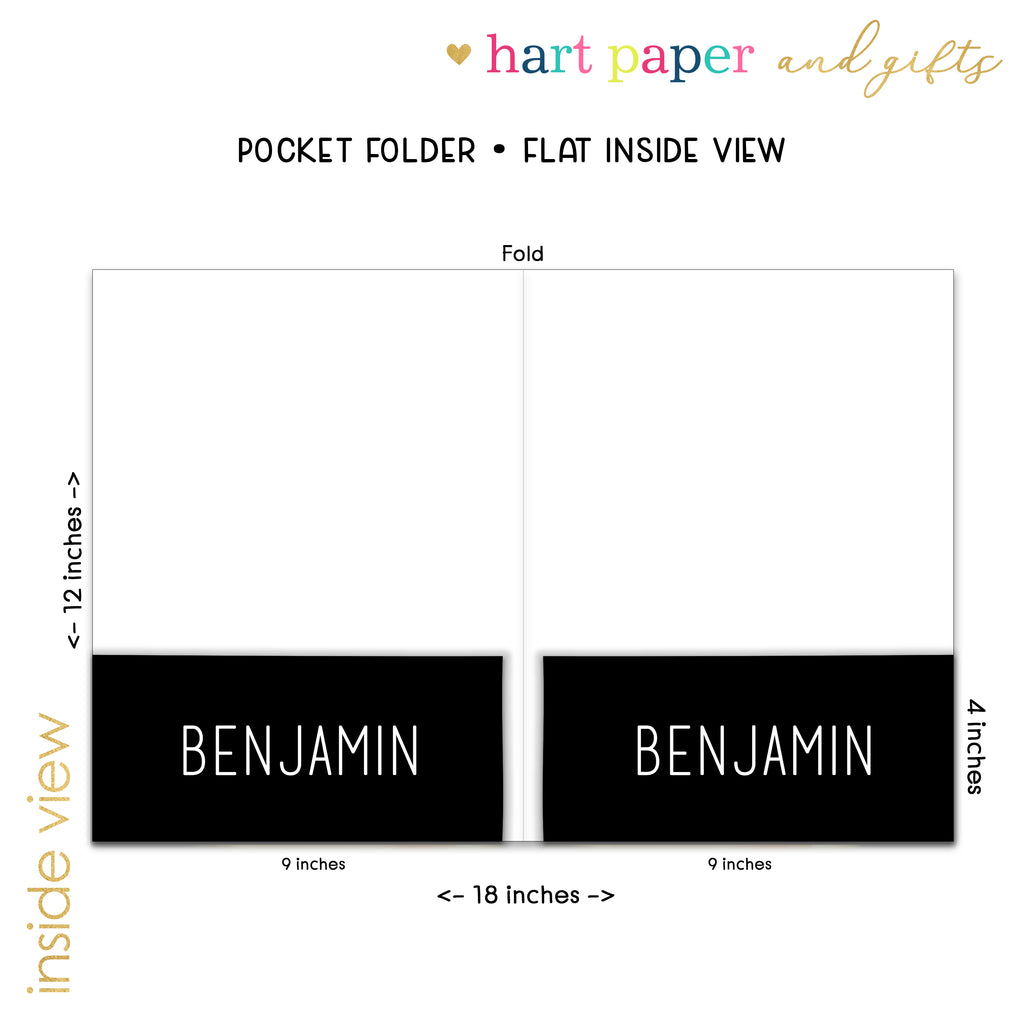 Planets 2-Pocket Folder Personalized Back to School Supplies Boy Girl ...