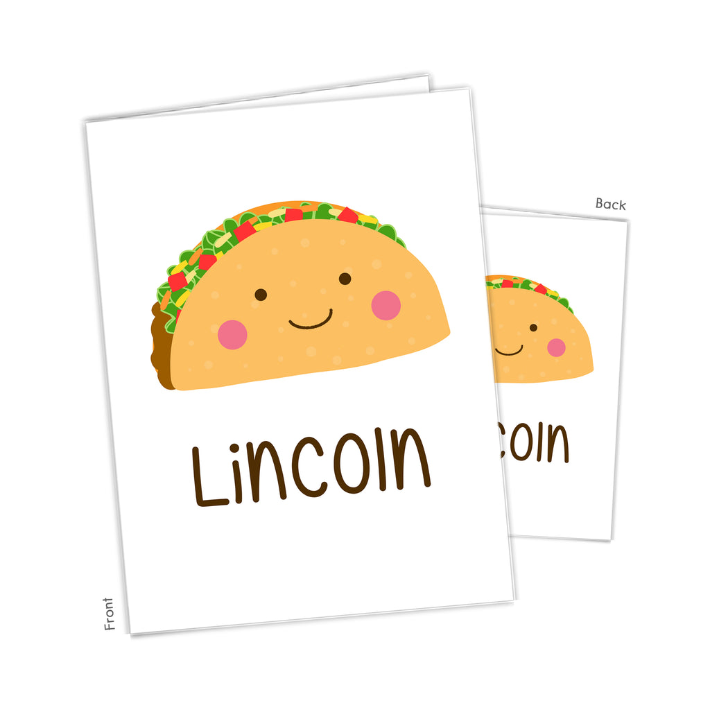 Taco 2-Pocket Folder Personalized Back to School Supplies Girl Boy Kids ...