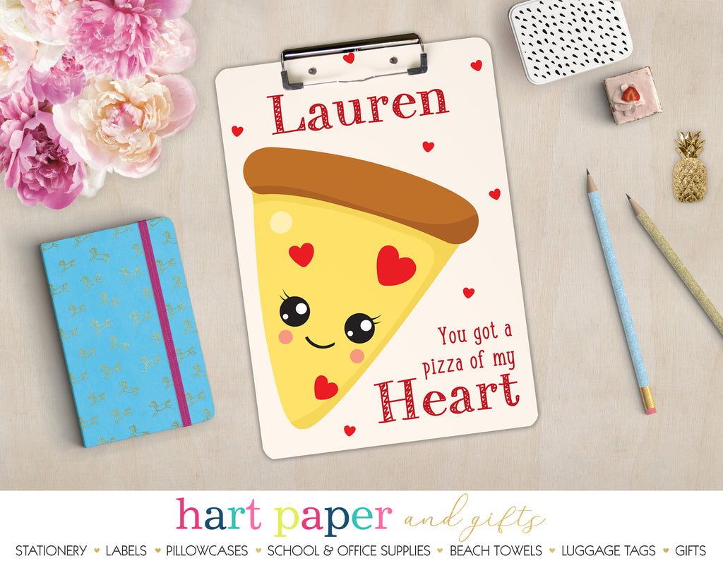 Pizza Hearts Clipboard Personalized Back to School Office Gift Girl Boy ...
